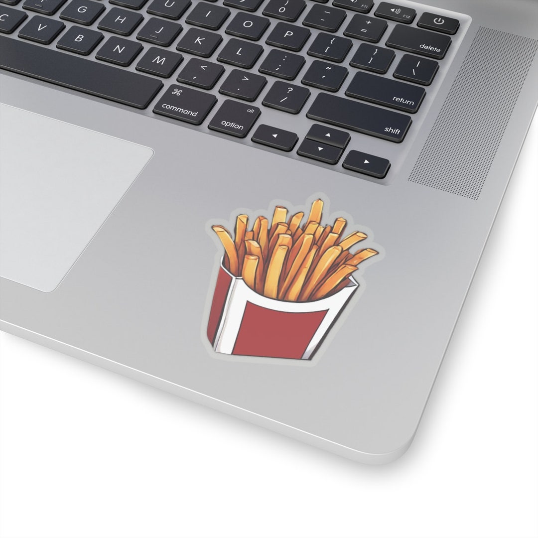 Cartoon French Fries Decal, Food Sticker, French Fries Sticker, French ...