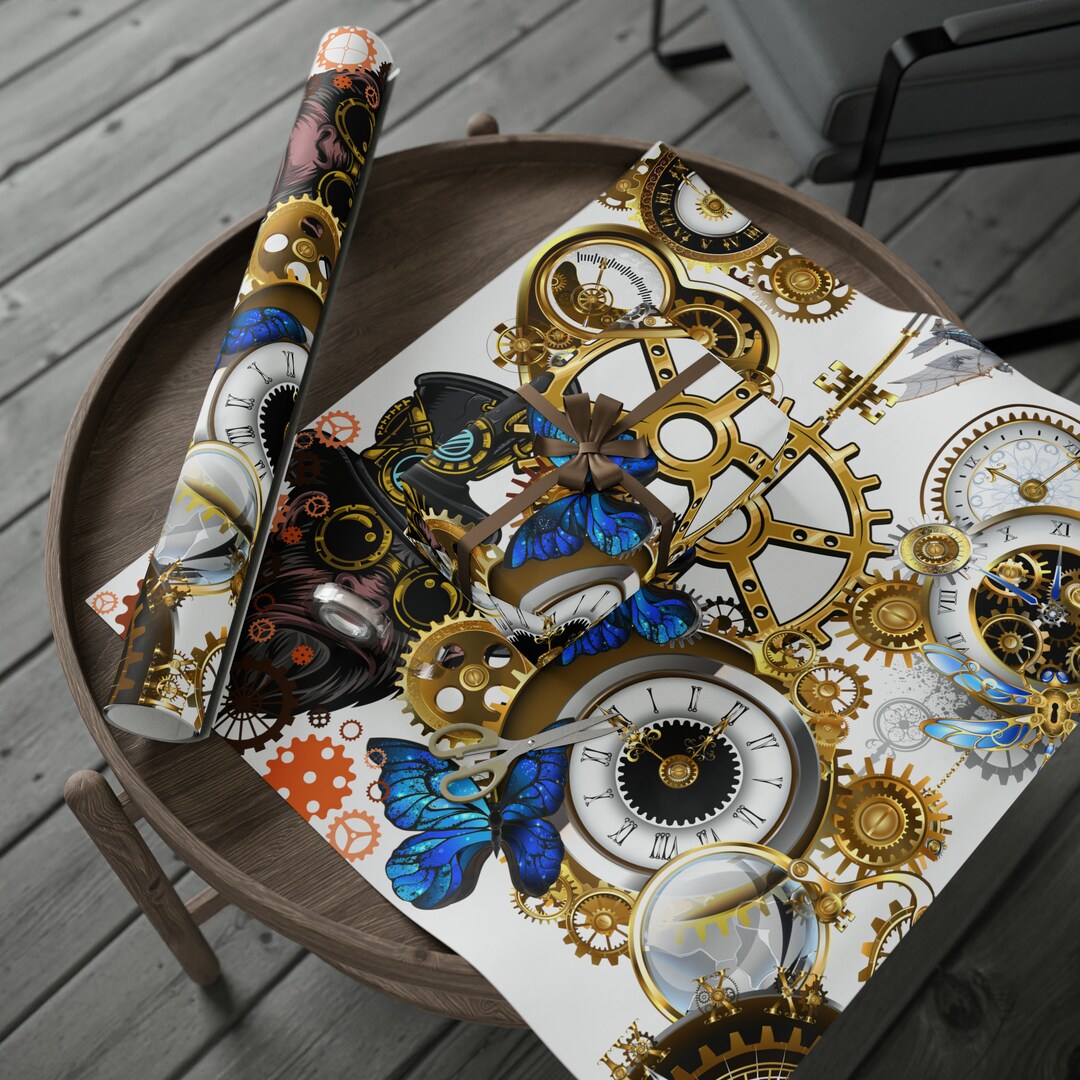 Steam Punk Wrapping Paper, Christmas, Birthday, Wrapping Papers - Etsy