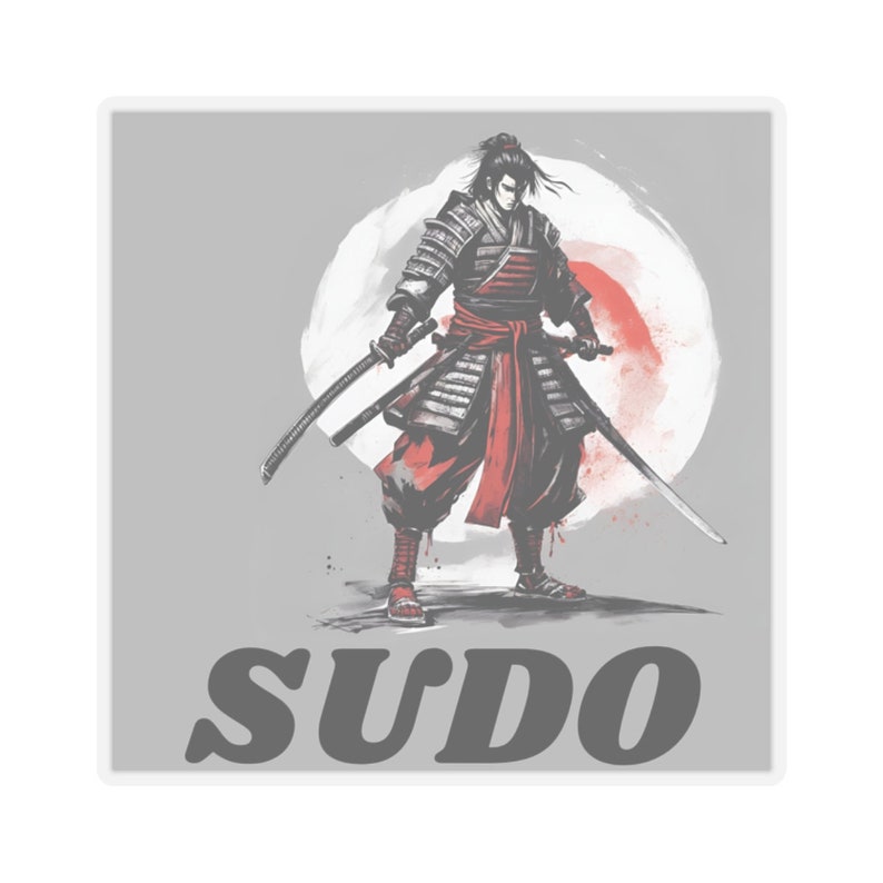 Sudo Samurai Vinyl Sticker: Tech Geek Decal - Etsy
