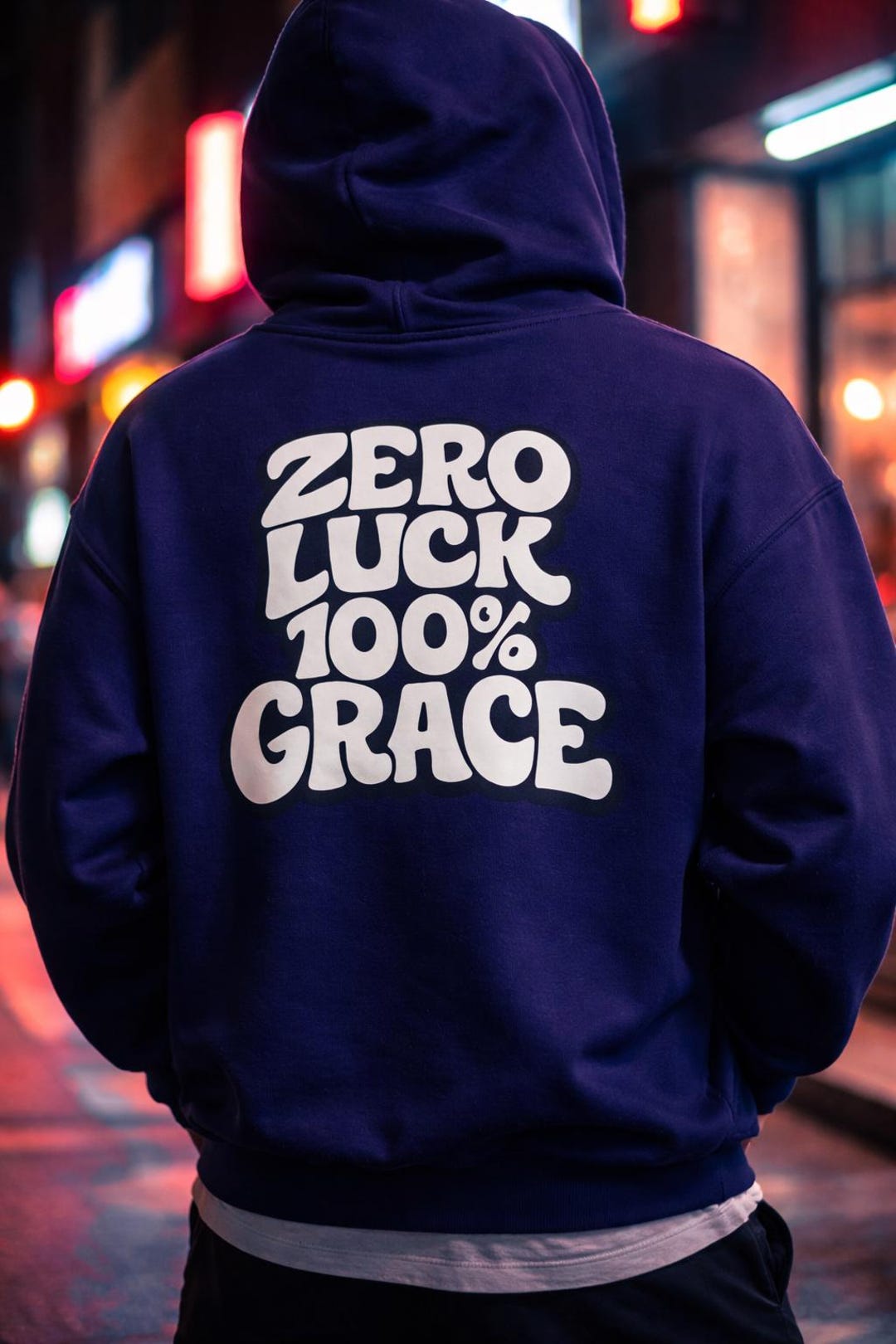 Zero Luck 100% Grace Zip up Hoodie, Retro Groovy Christian Sweatshirt ...