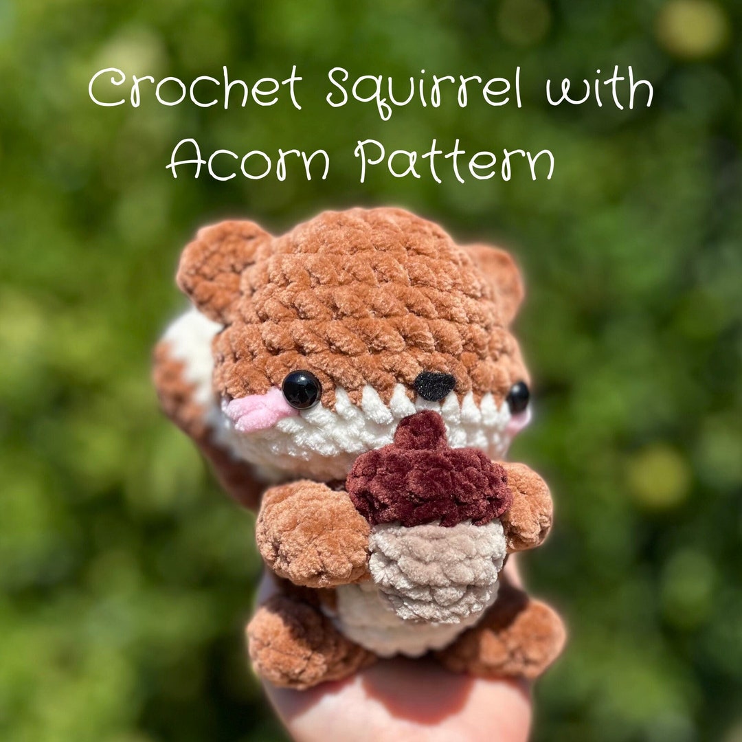 Crochet Squirrel With Acorn Pattern - Etsy
