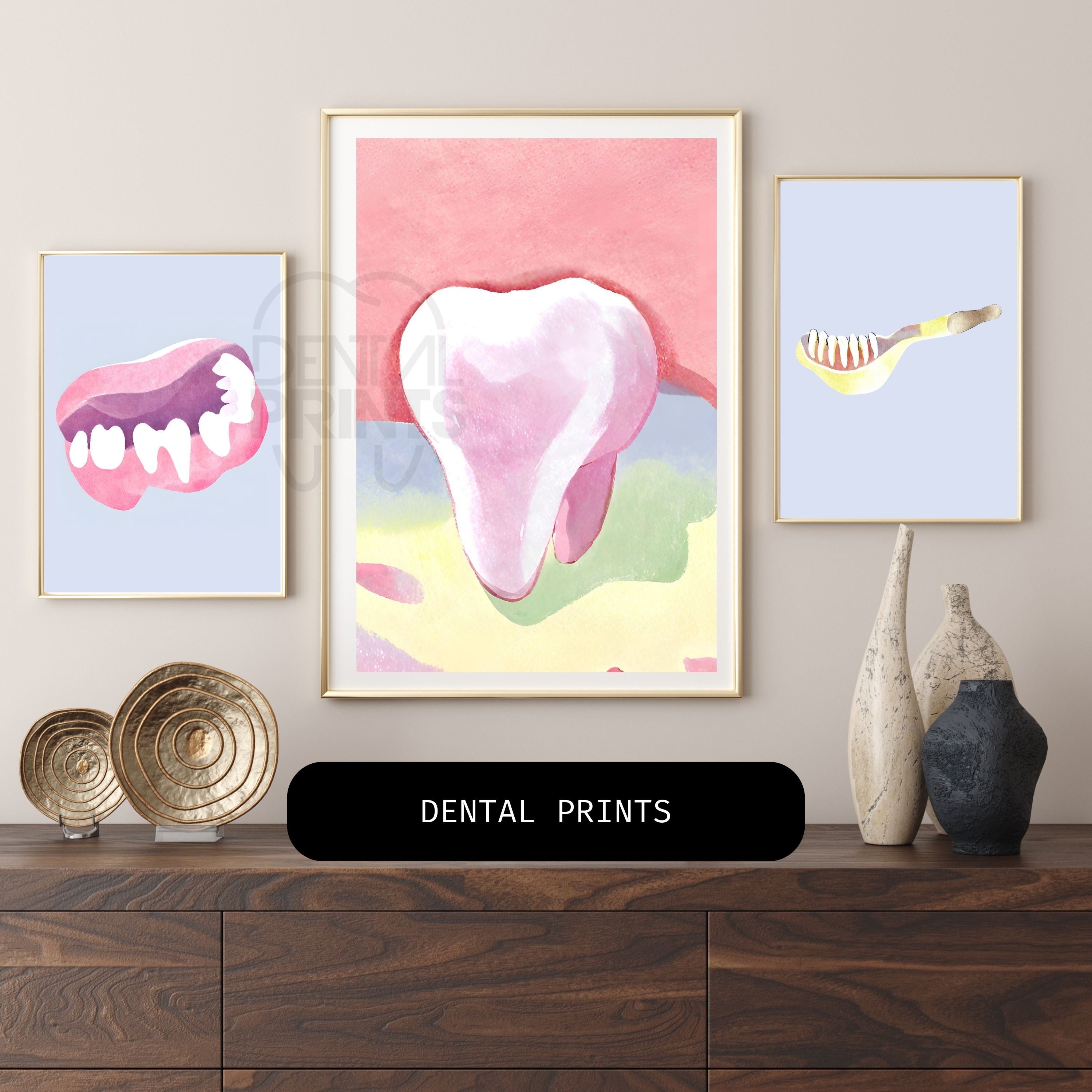 6 Dentistry Tables Printable Light Blue Watercolor Dental Arts 6 ...