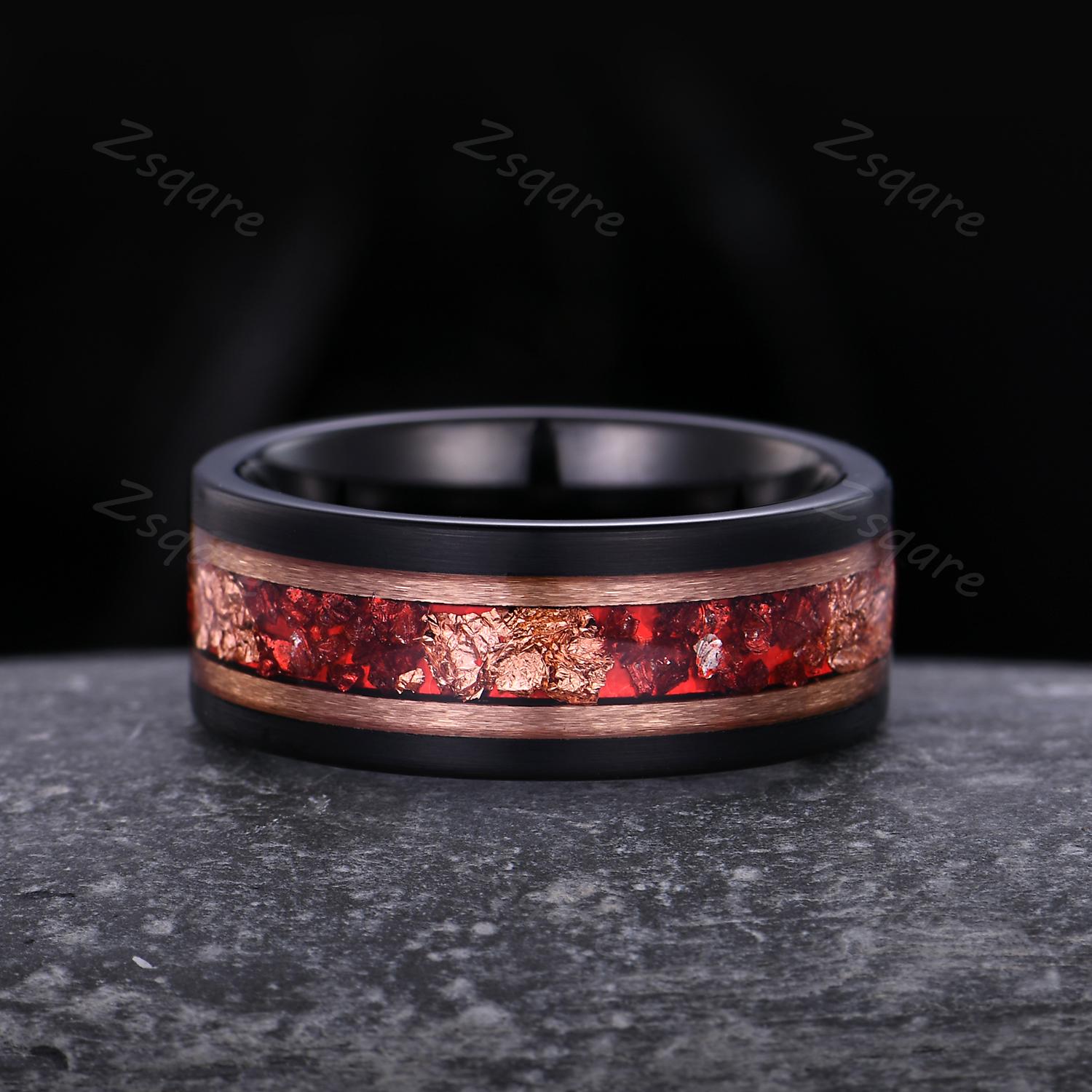 Vintage Oval Ruby Couples Ring Antique His and Hers Wedding Band Rose ...