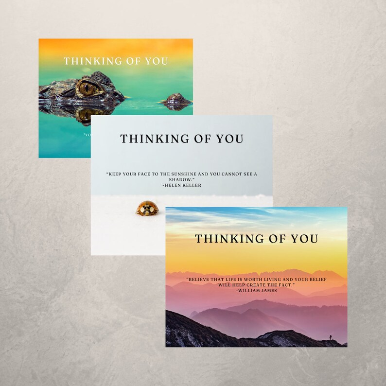 Thinking of You Postcards Printable | Digital Download | Encouragement ...