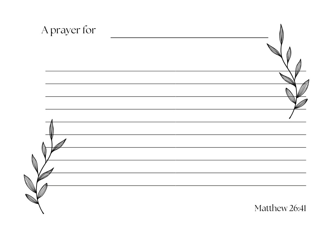 Printable Prayer Cards Digital Download Christian Faith Cards Scripture ...