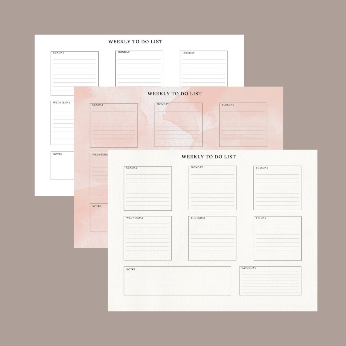 Printable Weekly To-do List | Minimalist Task Planner (digital Download ...