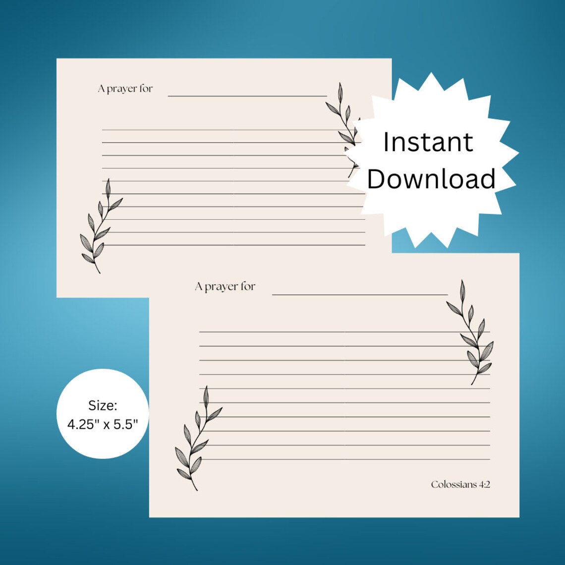 Printable Scripture Prayer Cards | Christian Faith (digital Download ...