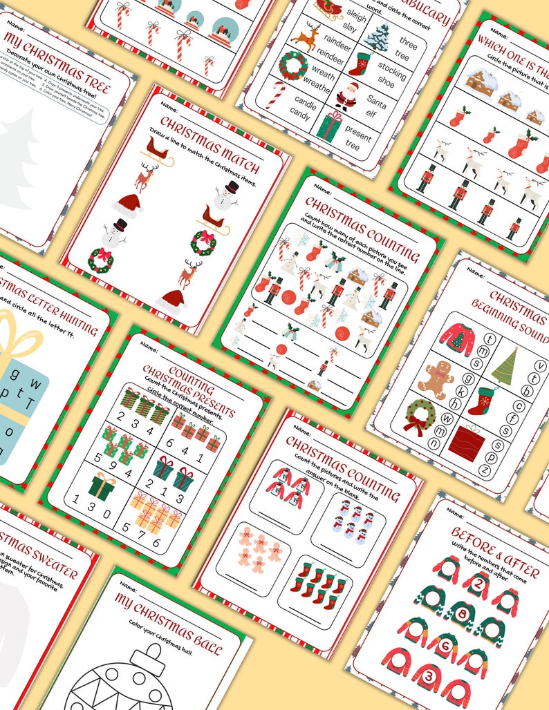 30 Printable Christmas Activities, Christmas Activity Bundle, Kid's ...