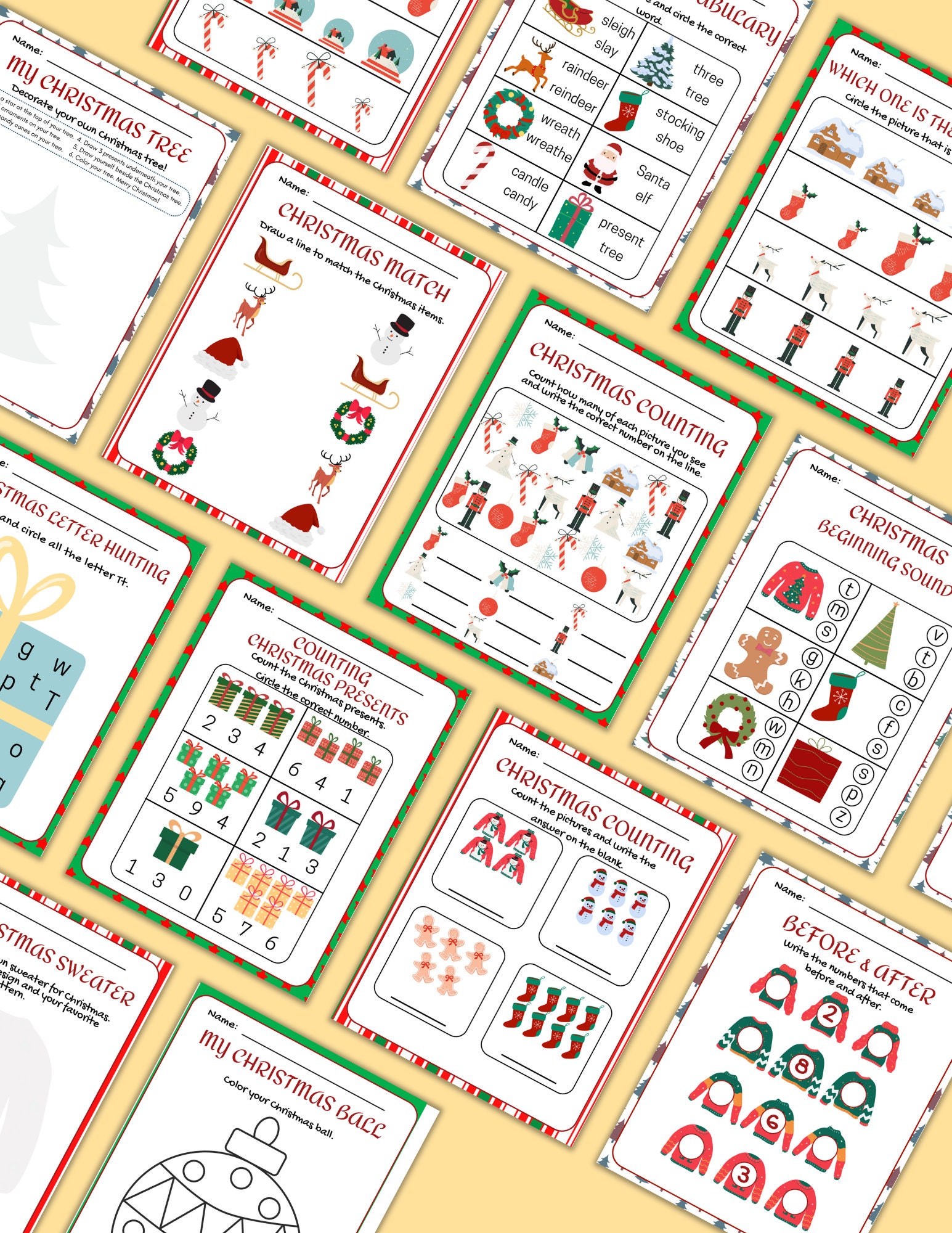 30 Printable Christmas Activities, Christmas Activity Bundle, Kid's ...