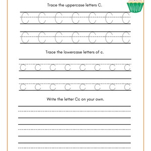 Back to School Letter C Printables Pack | Tracing, Writing, Phonics ...