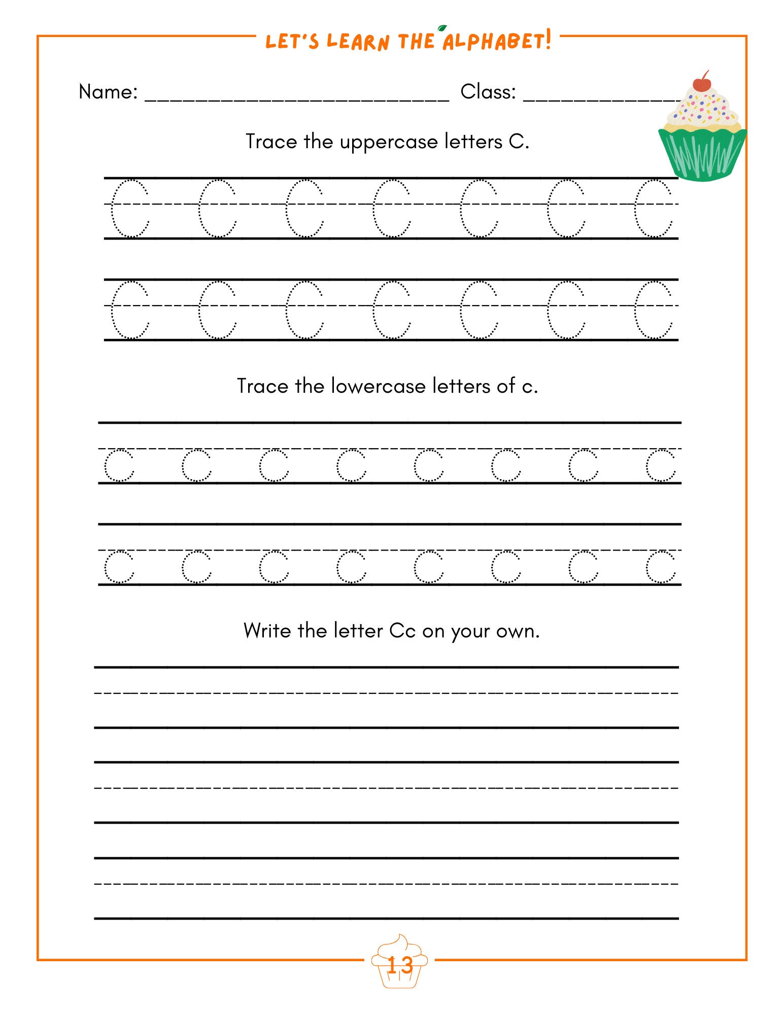 Back to School Letter C Printables Pack | Tracing, Writing, Phonics ...