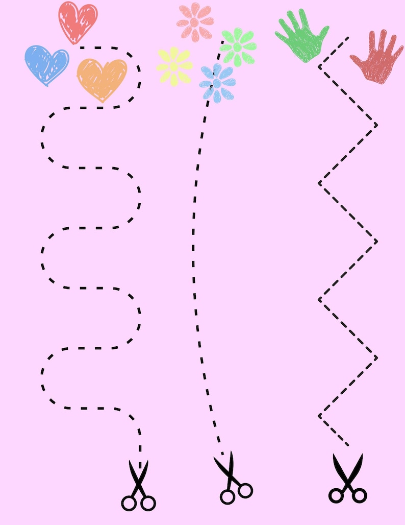 Back to School Practice Cutting Strips Toddler, Preschool, Kindergarten ...