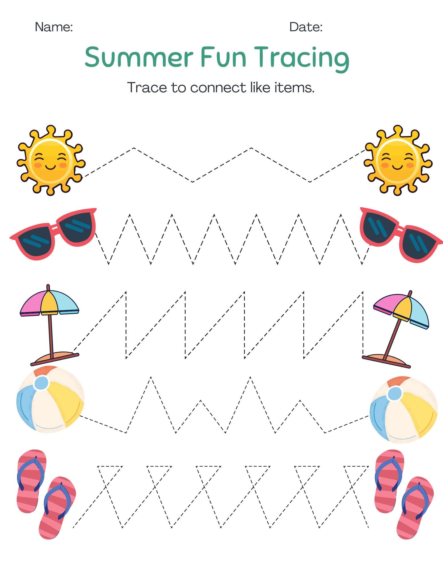 Tracing Practice Worksheets Bundle for Preschool & Kindergarten. Fine ...