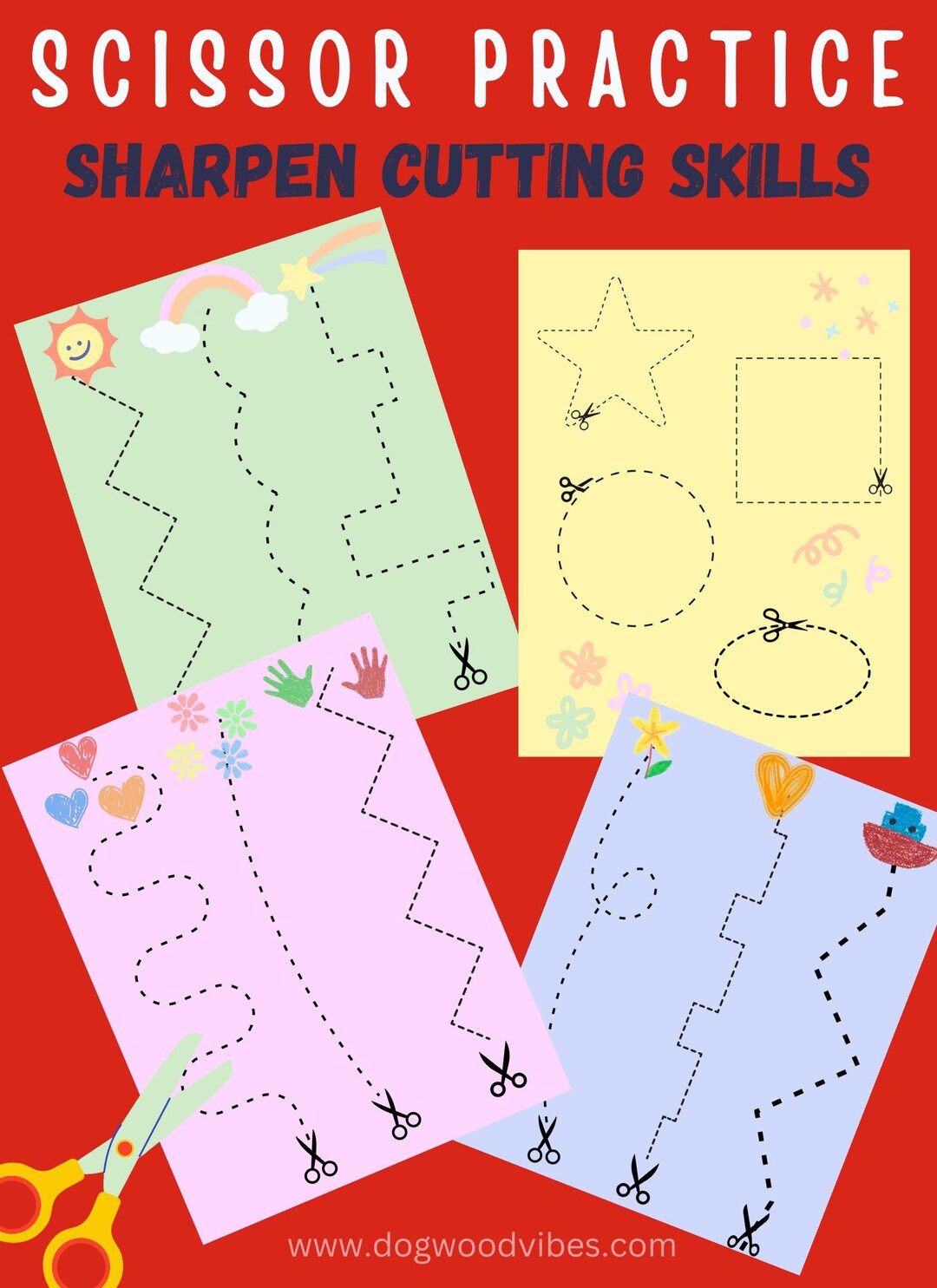 Back to School Practice Cutting Strips Toddler, Preschool, Kindergarten ...