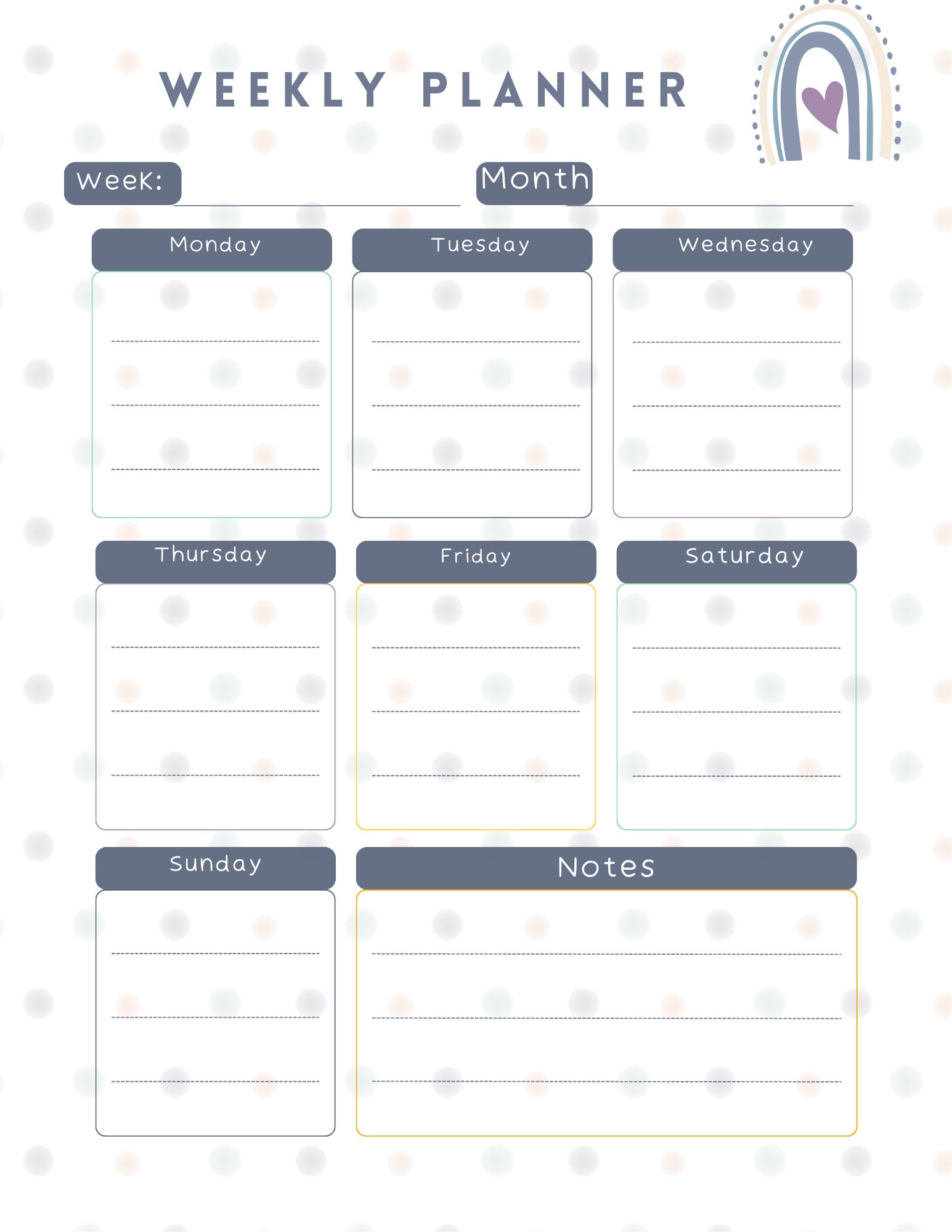Printable ADHD Planner for Kids Student, Teacher, and Parents Help Stay ...
