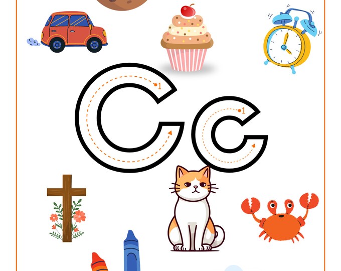 Back to School Letter C Printables Pack Tracing, Writing, Phonics ...