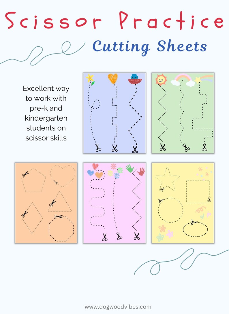 Back to School Practice Cutting Strips Toddler, Preschool, Kindergarten ...