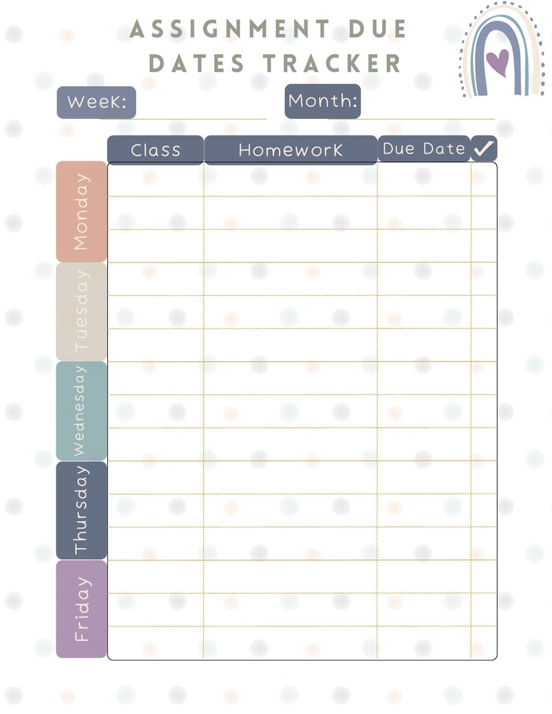 Printable ADHD Planner for Kids Student, Teacher, and Parents Help Stay ...