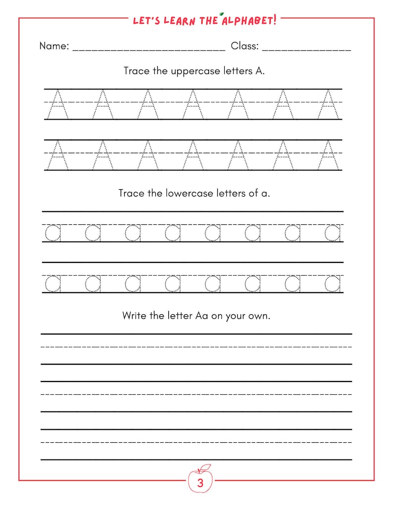 Printable Phonic Worksheets for Letter A, Preschool or Kindergarten ...