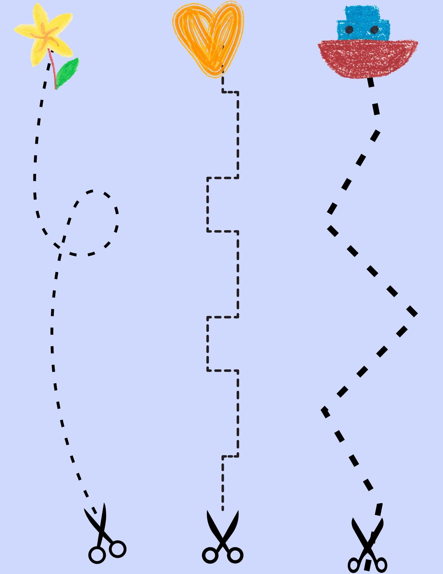 Back to School Practice Cutting Strips Toddler, Preschool, Kindergarten ...