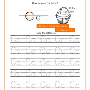Back to School Letter C Printables Pack | Tracing, Writing, Phonics ...