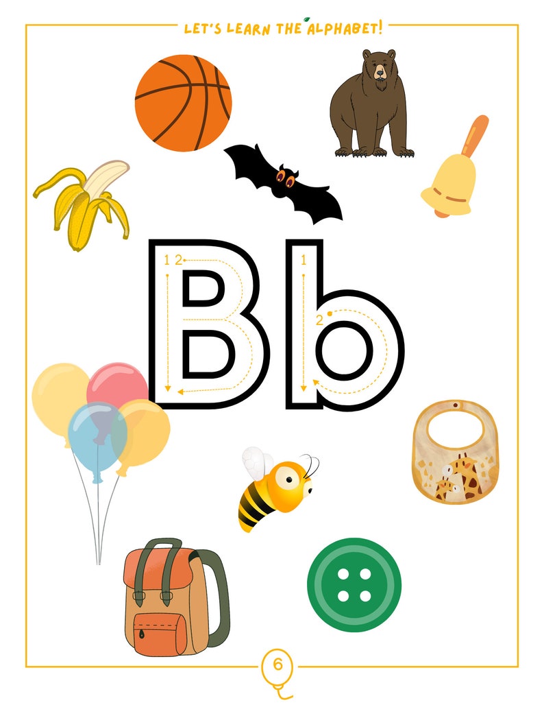 Alphabet Bundle: Letter B Printables Pack Tracing, Writing, Phonics ...