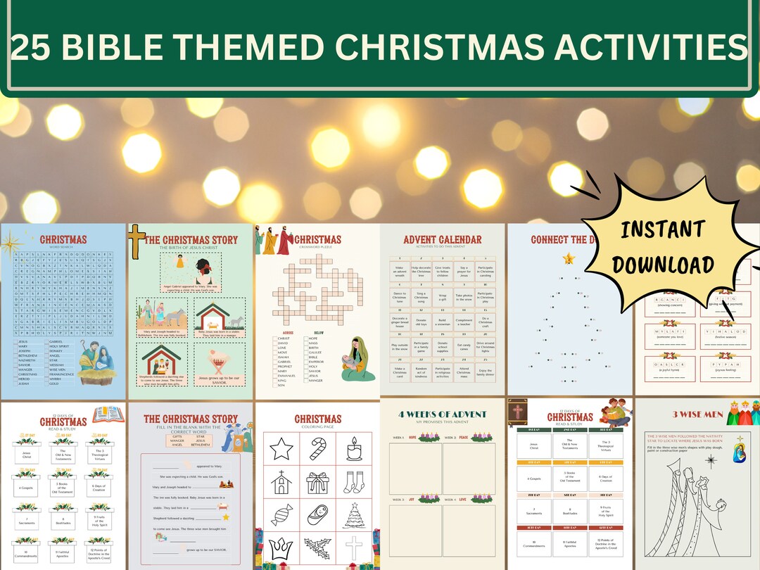 25 Christian Christmas Religious Activities Printable, Christmas ...