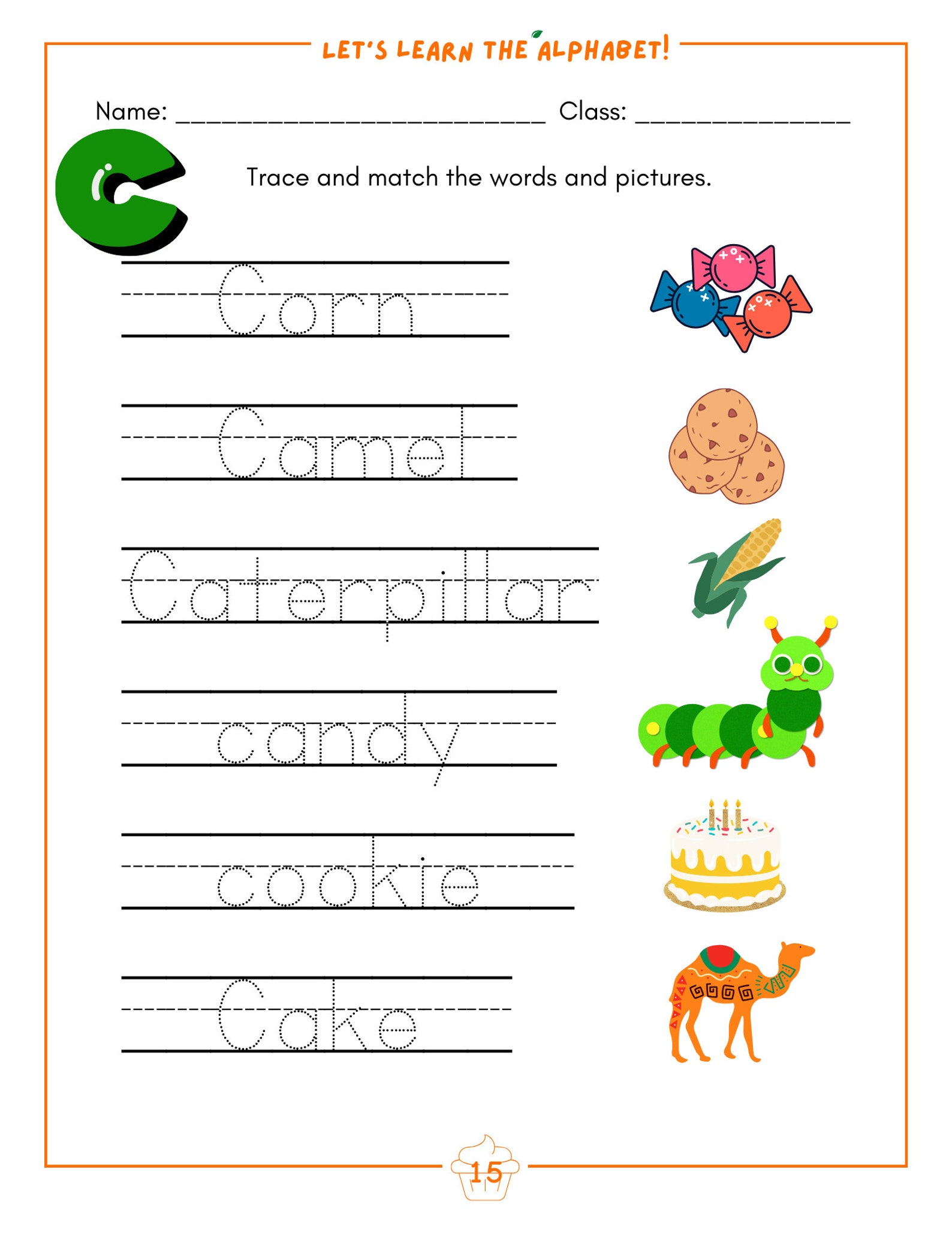 Back to School Letter C Printables Pack | Tracing, Writing, Phonics ...