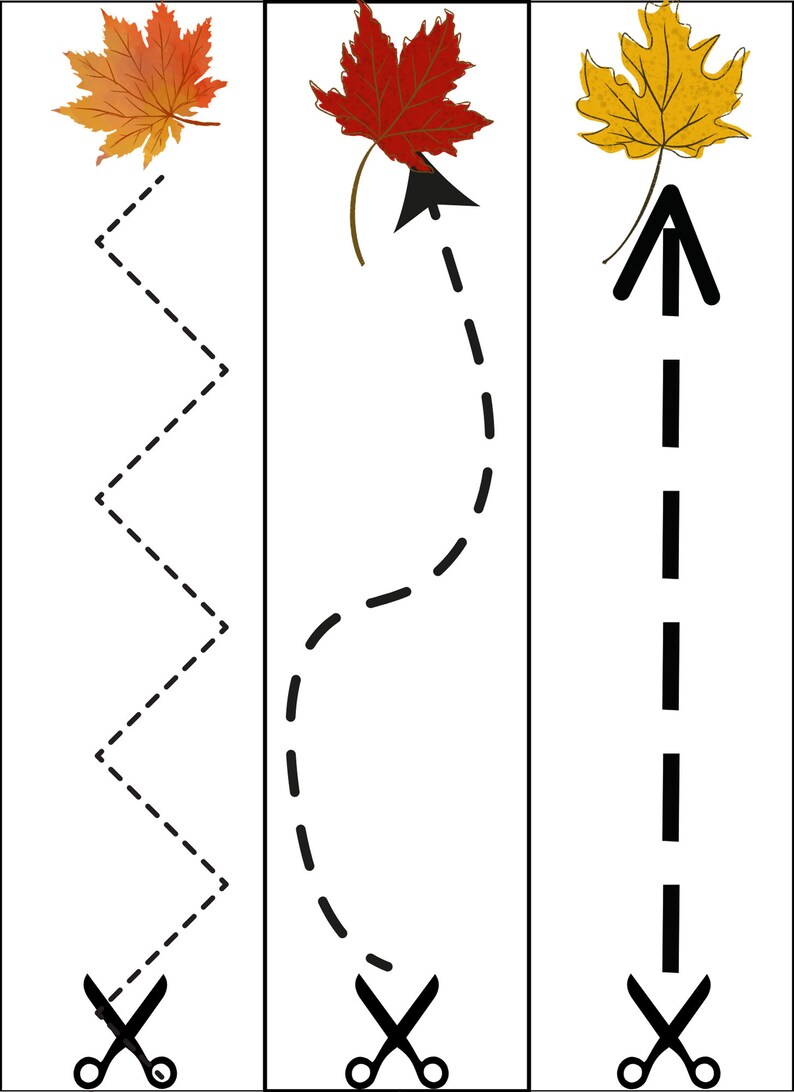 Halloween / Fall & Back to School Cutting Strips Toddler - Etsy