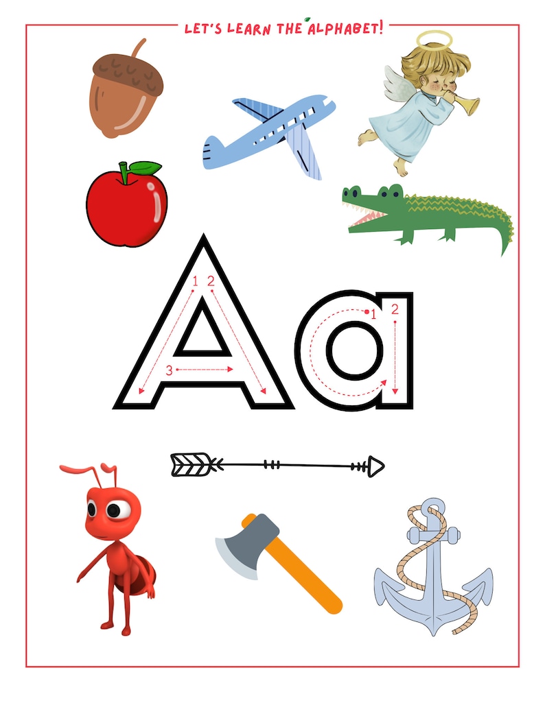 Printable Phonic Worksheets for Letter A, Preschool or Kindergarten ...