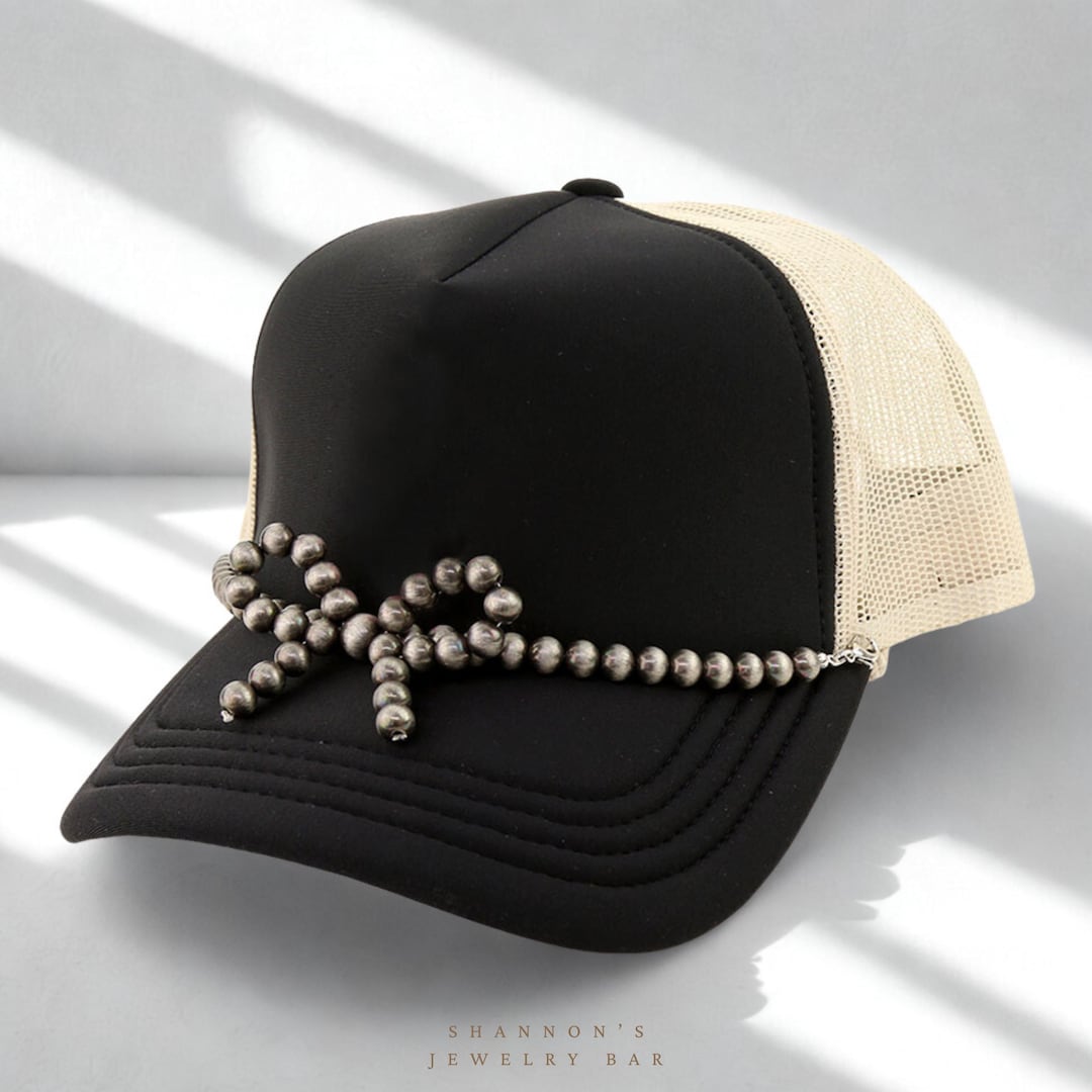 Navajo Style Pearl Bow Trucker Hat Chain, Trucker Hat Bling ...