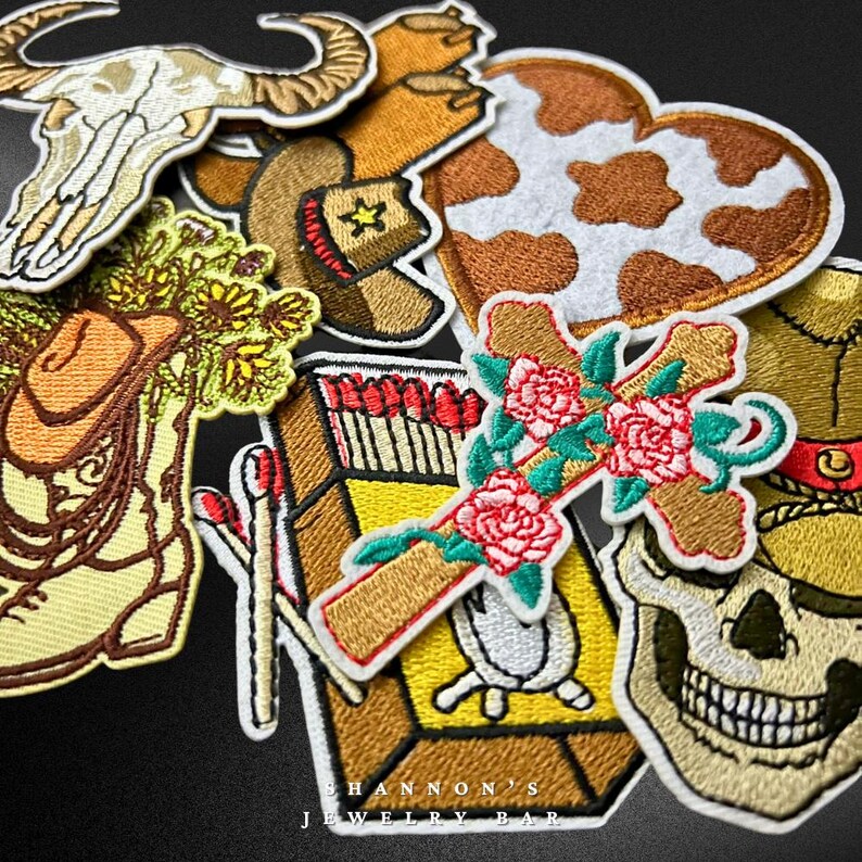 HANDMADE PATCHES - Iron on Patches, Trucker Hat Patch, Western Patch ...