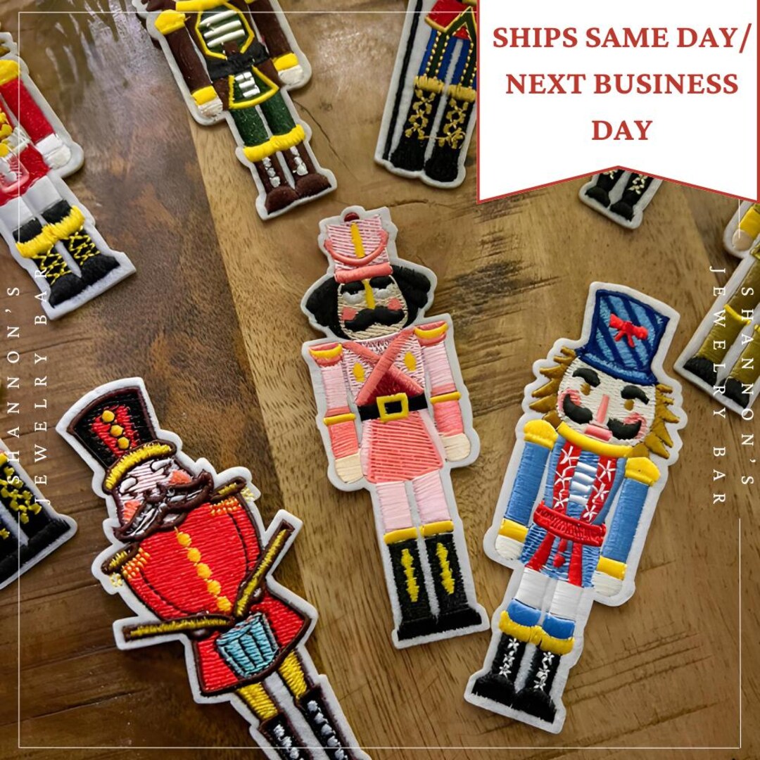 Christmas Nutcracker Embroidered Patch: Iron On, Western Trendy Patch ...