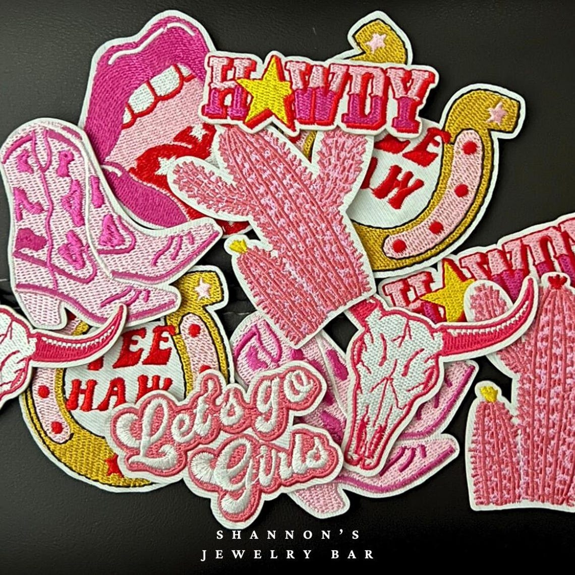 Western HANDMADE PATCHES - Iron on Patches, Pink Patches, Western ...