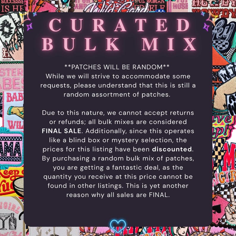 Curated Mystery Patch Bundle, Bulk Iron on Patches, Trucker Hat DIY ...