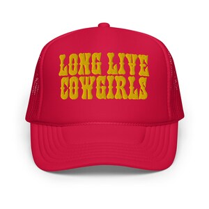 Long Live Cowgirls Embroidered Foam Trucker Hat Trendy Trucker Hats - Etsy