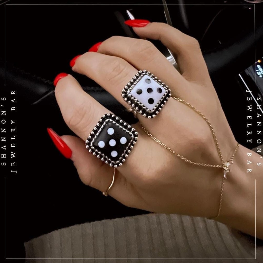 Dice Ring, Adjustable Silver Cuff, Western Jewelry, Punchy Jewelry - Etsy