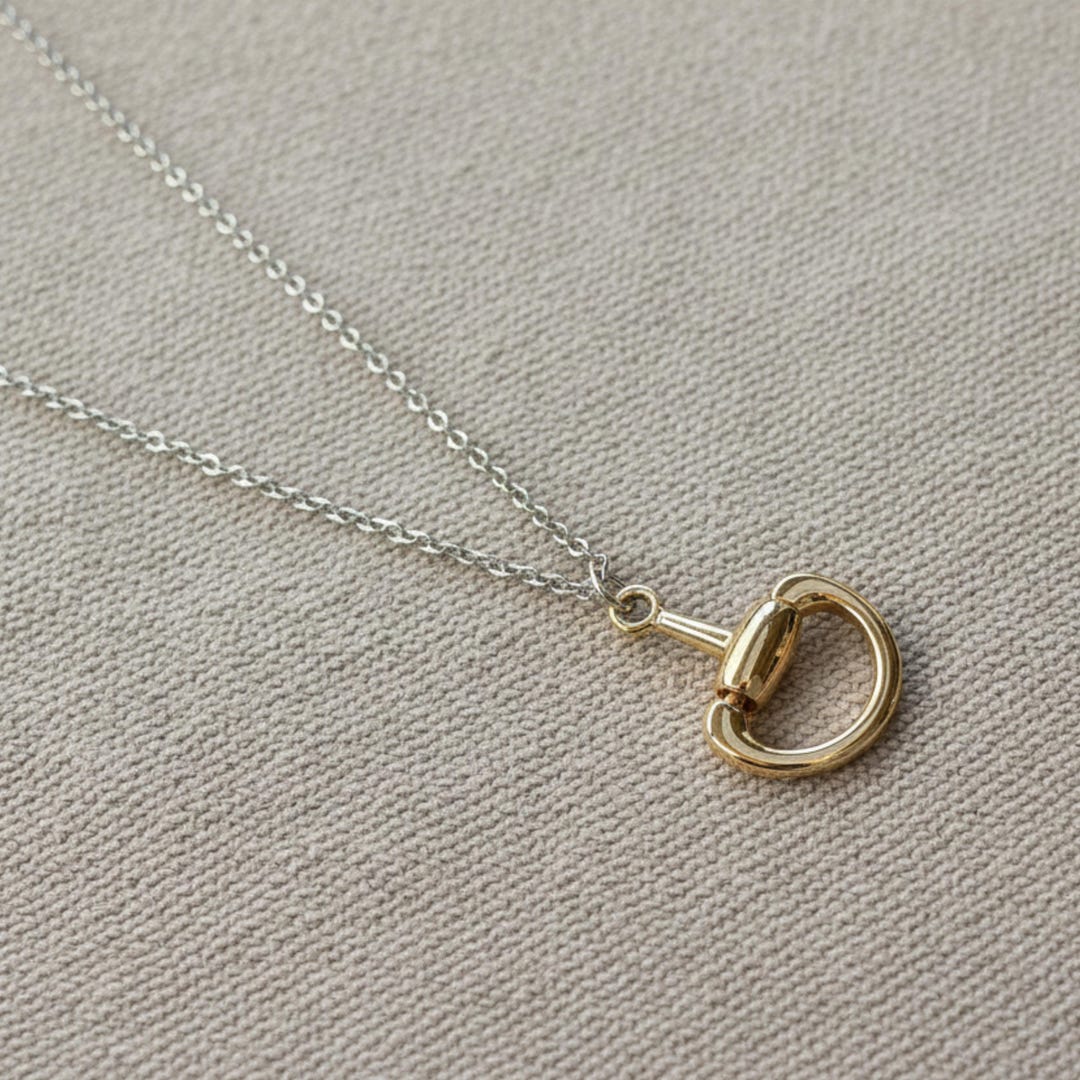 Horse Bit Necklace: Equestrian Jewelry, Gold Plated Stainless Steel ...