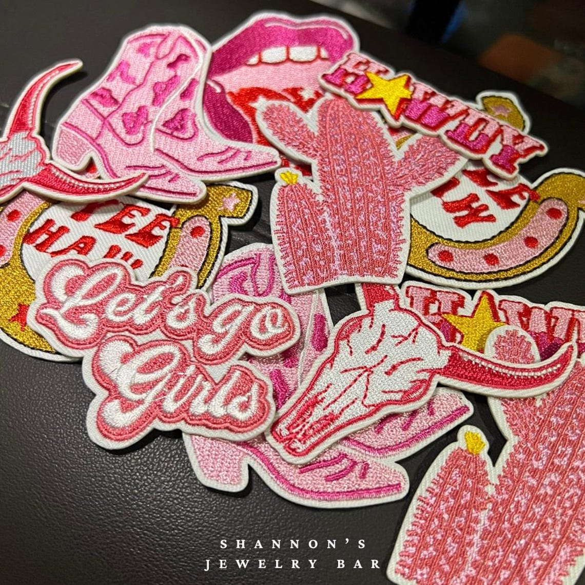 Western HANDMADE PATCHES - Iron on Patches, Pink Patches, Western ...