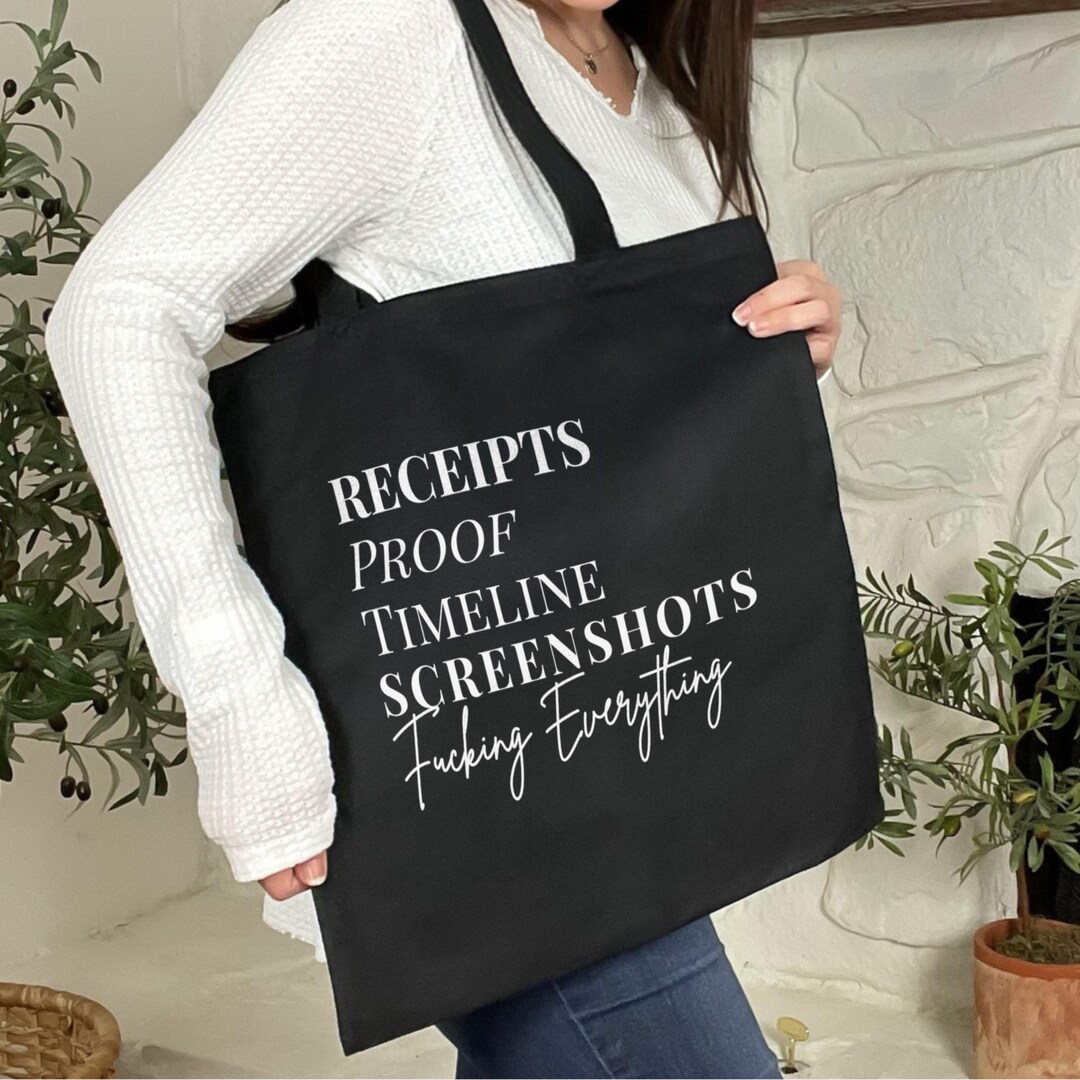 Receipts Proof Timeline Screenshots Cotton Canvas Tote Bag, RHOSLC ...
