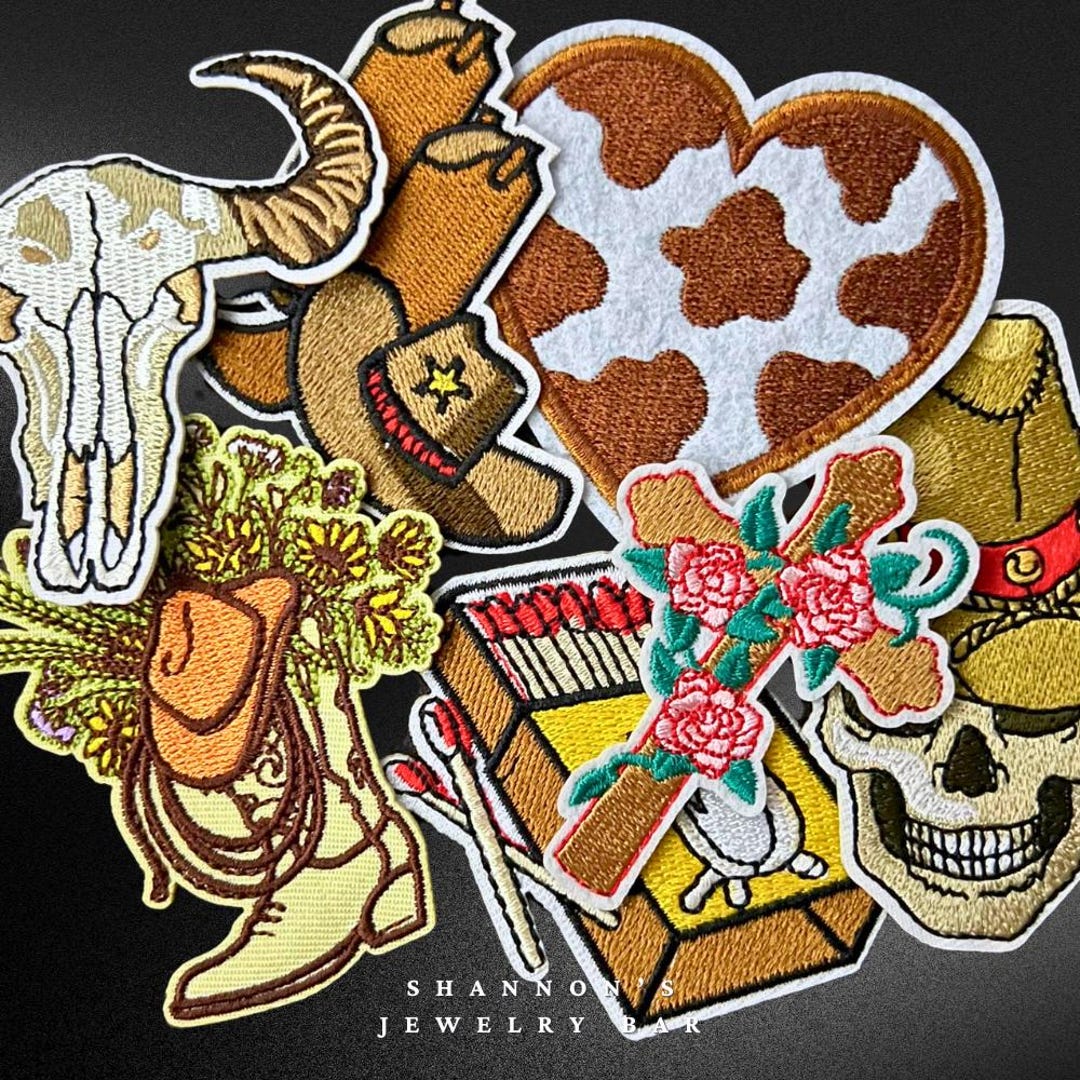 HANDMADE PATCHES - Iron on Patches, Trucker Hat Patch, Western Patch ...