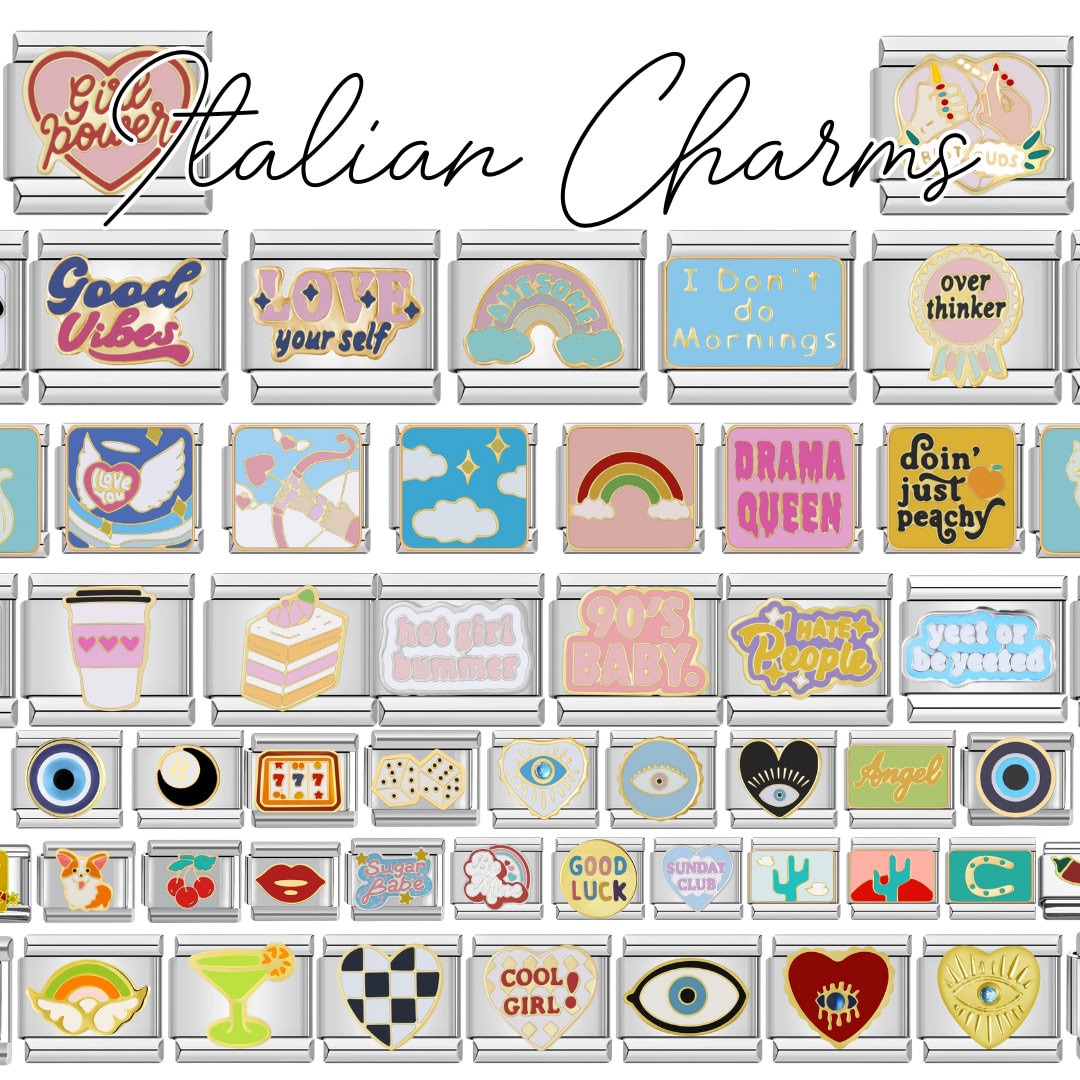 Stainless Steel Italian Charms – Custom Bracelet Designs - Etsy