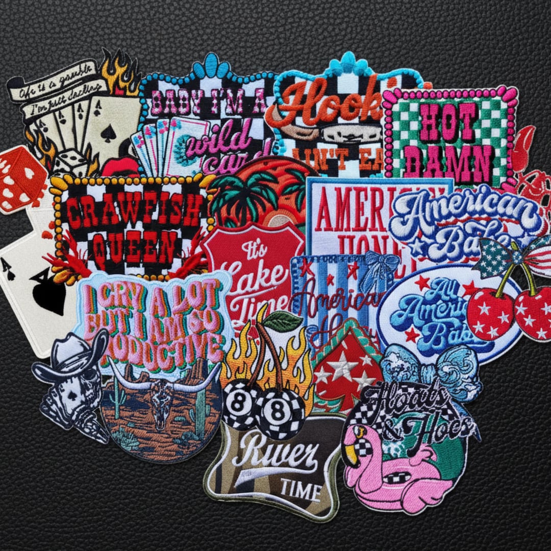 Iron on Patches- Trucker Hat Patch Western Patch Trendy Patch Belt Bag ...