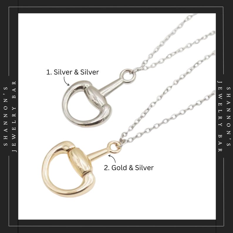 Horse Bit Necklace: Equestrian Jewelry, Gold Plated Stainless Steel ...