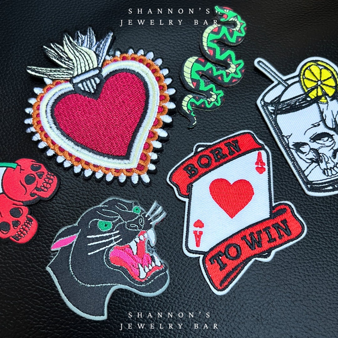 Punk Patches, Traditional Tattoo Panther Head - Iron on Patches, Skull ...