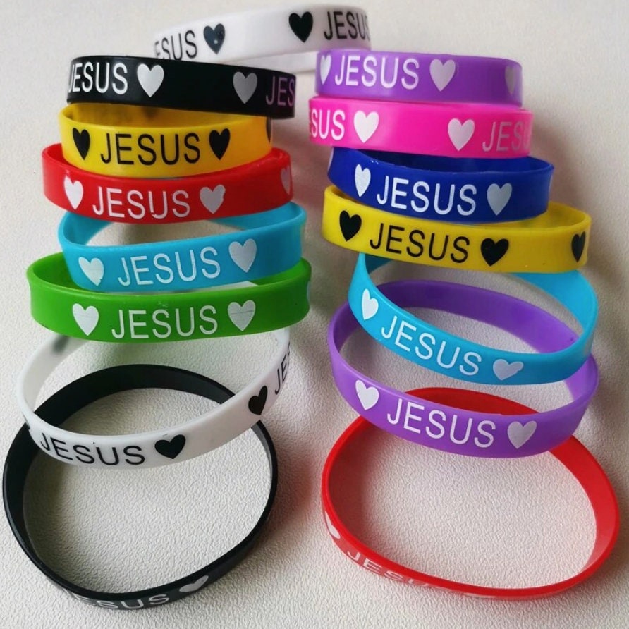 20 Jesus Loves You Silicone Wrist Band Church Gifts Night - Etsy