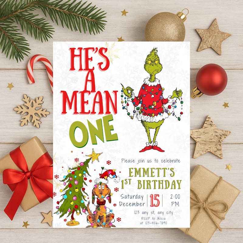 Mean One 1st Birthday - Etsy