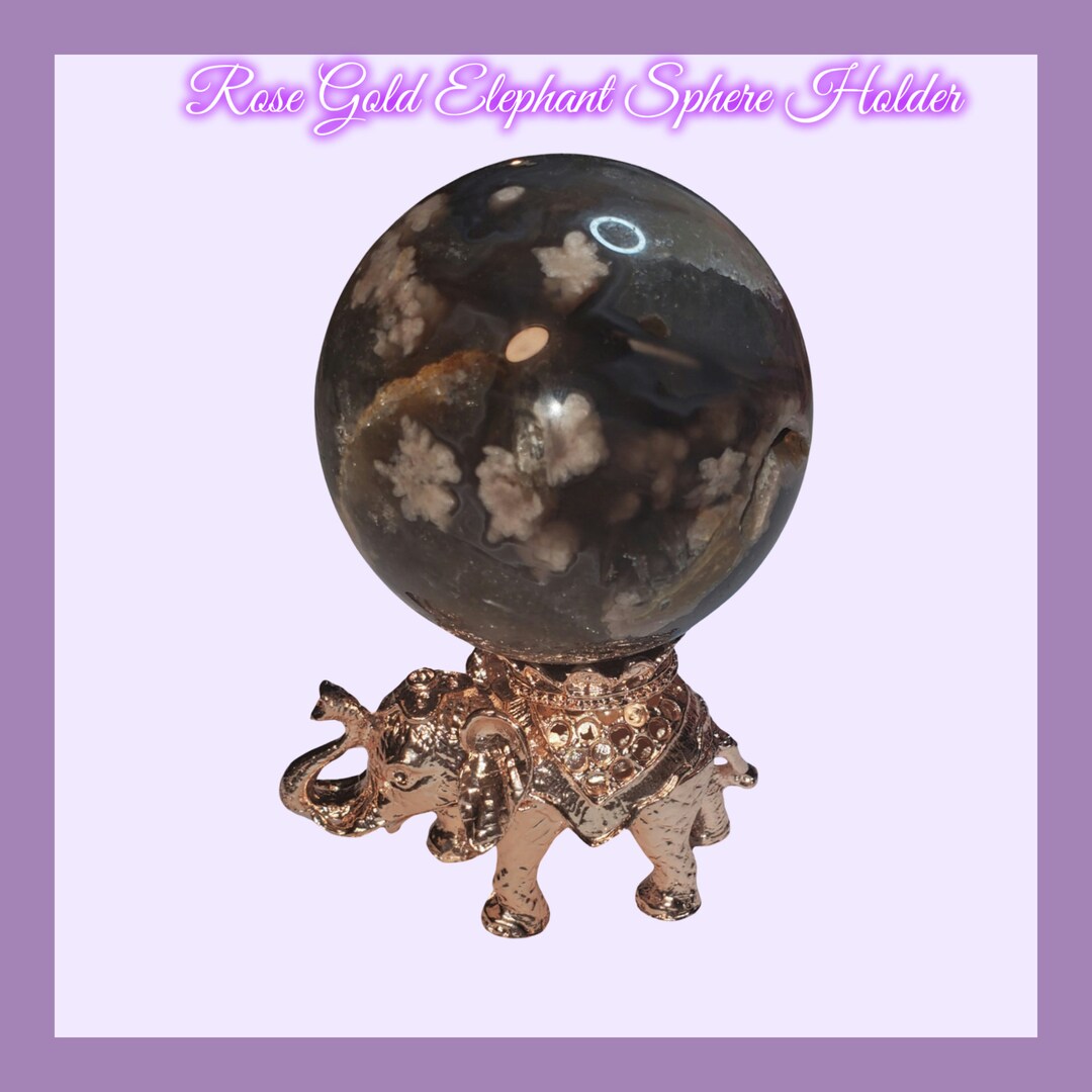 Rose Gold Elephant Sphere Holder - Etsy
