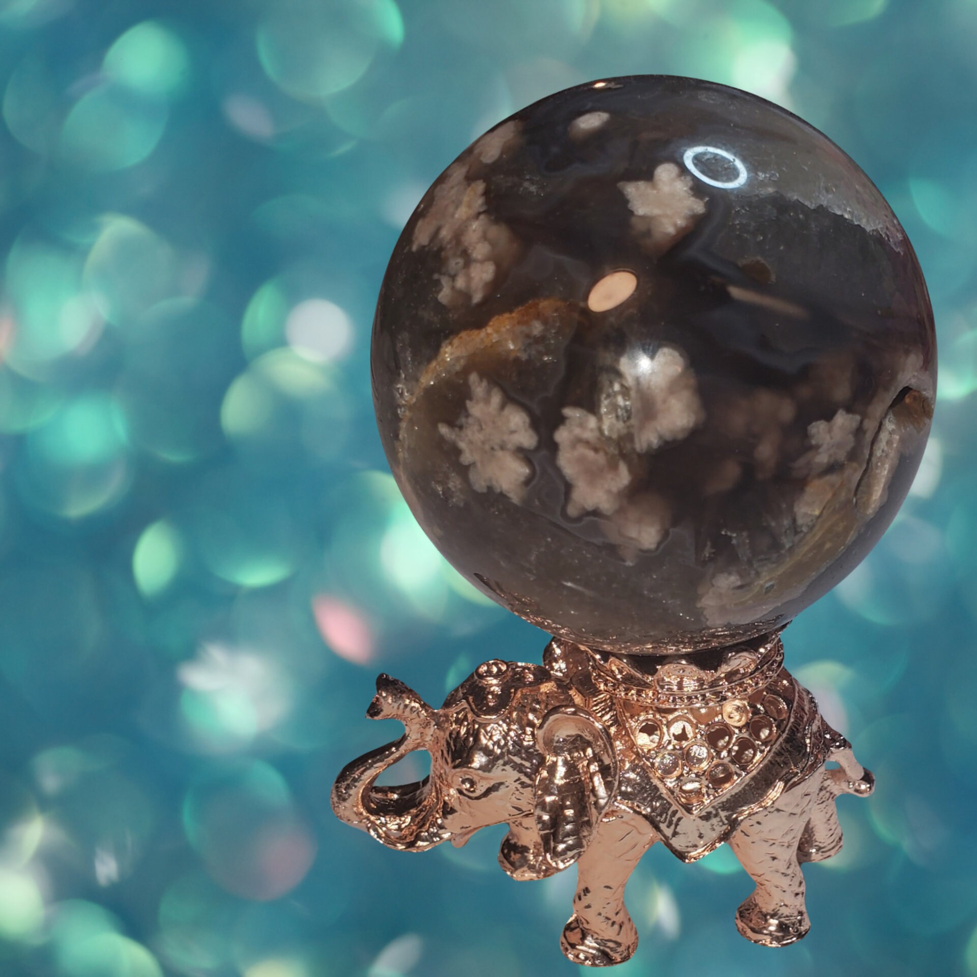 Rose Gold Elephant Sphere Holder - Etsy