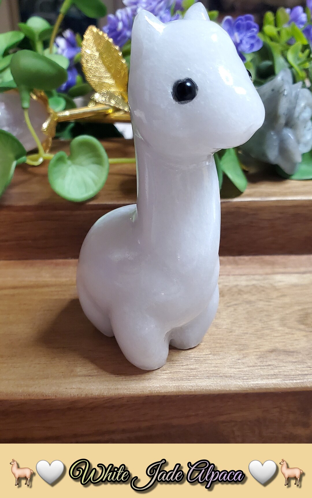 White Jade Alpaca/llama Crystal Carving - Etsy
